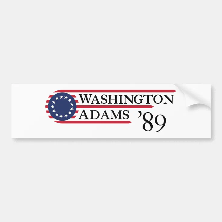 Washington Adams '89 Bumper Sticker | Zazzle