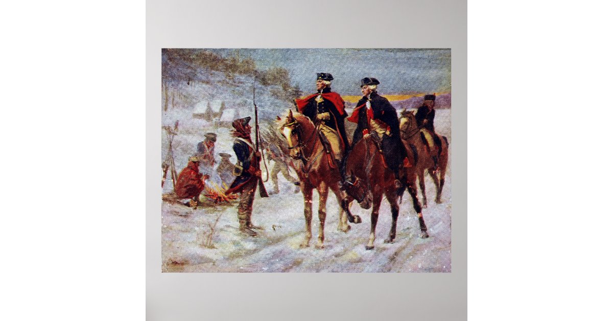Washington and Lafayette at Valley Forge ~ Poster | Zazzle