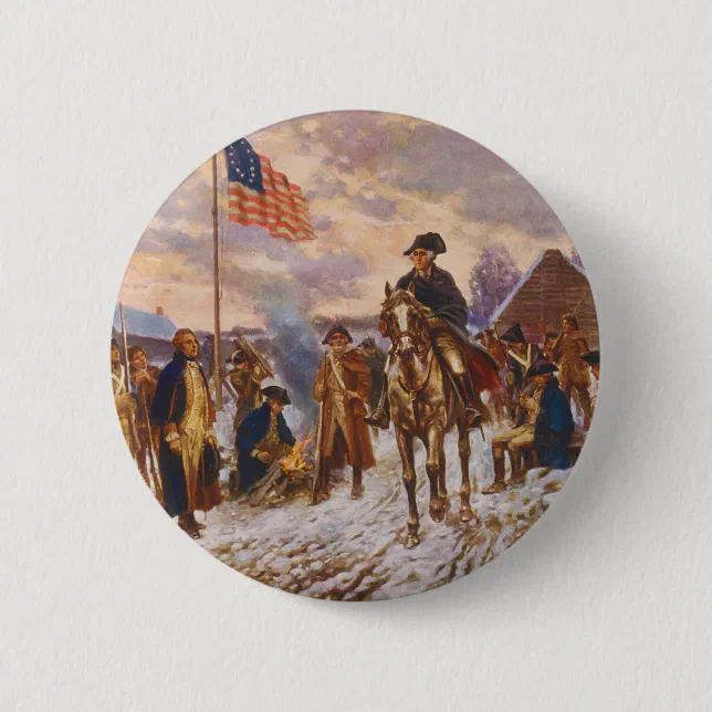 Washington at Valley Forge by Edward P. Moran Button | Zazzle