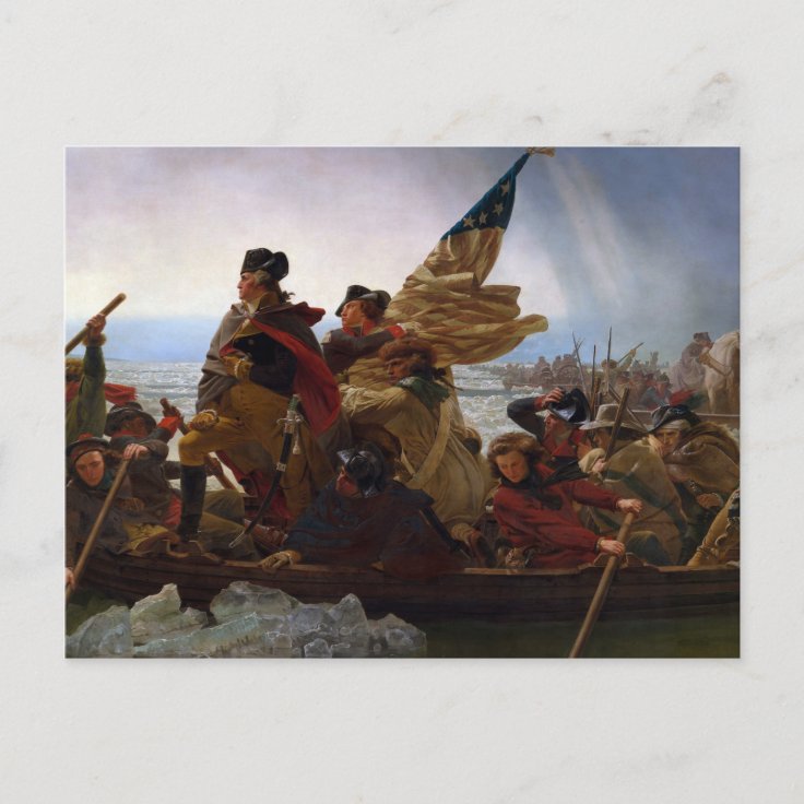 Washington Crossing The Delaware by Emanuel Leutze Postcard | Zazzle