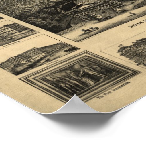 Washington DC 1860 Antique Panoramic Map Poster | Zazzle