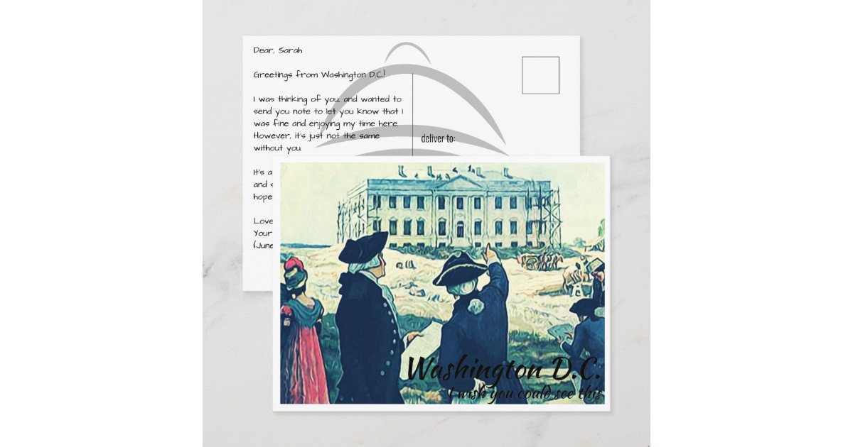 Washington DC Constructing the White House Postcard | Zazzle