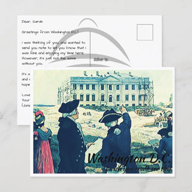 Washington DC Constructing the White House Postcard | Zazzle