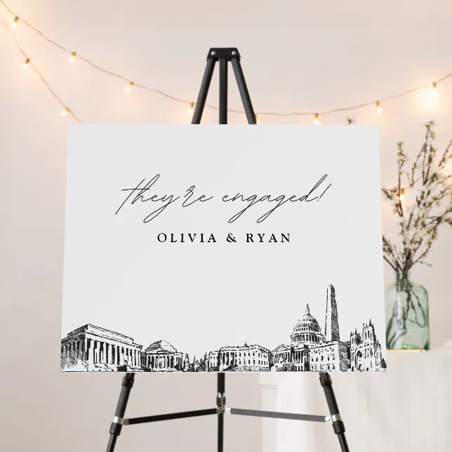 Washington DC Engagement Party Welcome Sign | Zazzle