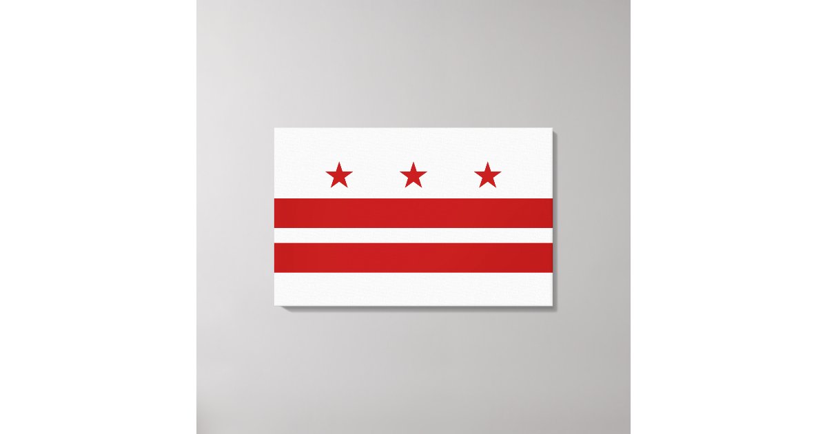 Washington DC Flag Canvas Print | Zazzle