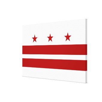 Washington DC Flag Canvas Print | Zazzle