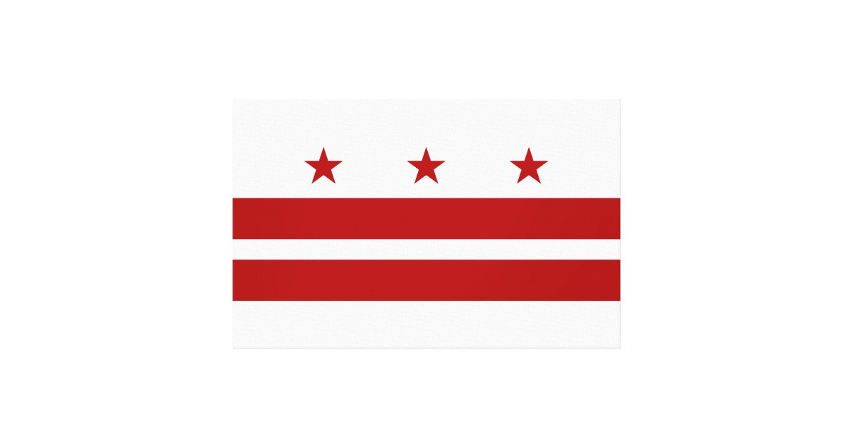 Washington DC Flag Canvas Print | Zazzle