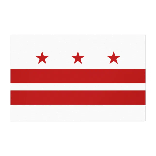 Washington DC Flag Canvas Print | Zazzle