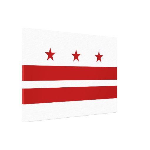 Washington DC Flag Canvas Print | Zazzle