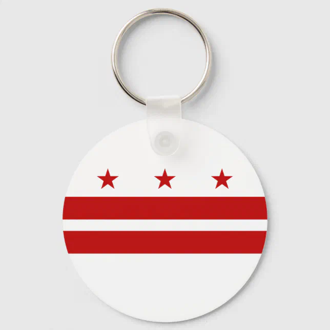 Washington DC Flag Keychain | Zazzle
