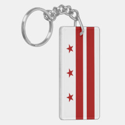 Washington DC Flag Keychain | Zazzle