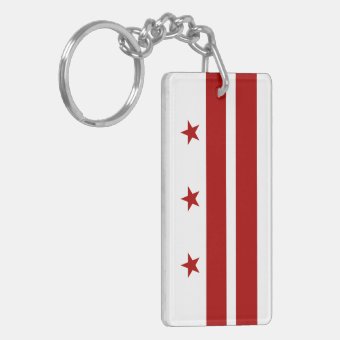 Washington DC Flag Keychain | Zazzle