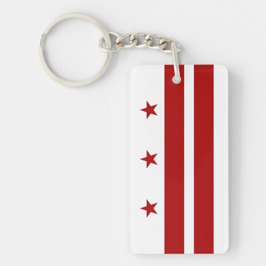 Washington DC Flag Keychain | Zazzle.com