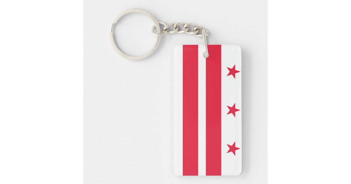 Washington DC flag Keychain | Zazzle