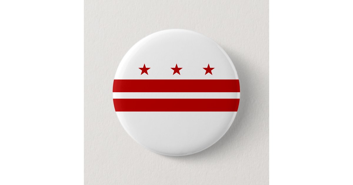 Washington DC Flag Pinback Button | Zazzle