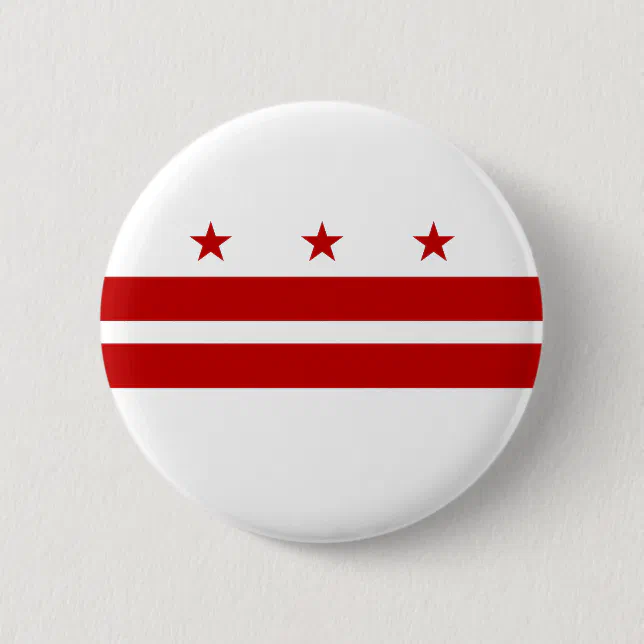 Washington DC Flag Pinback Button | Zazzle