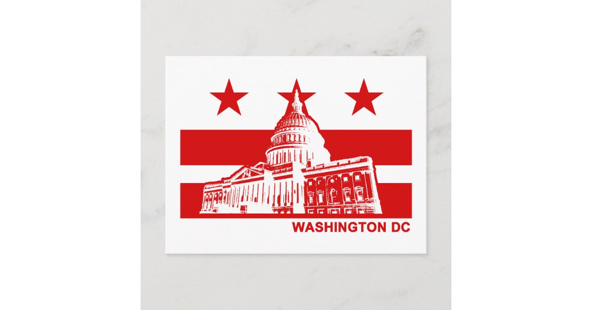 Washington DC Flag Postcard | Zazzle