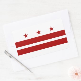 Washington DC Flag Rectangular Sticker | Zazzle