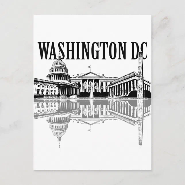 Washington Dc landmarks skyline Postcard | Zazzle