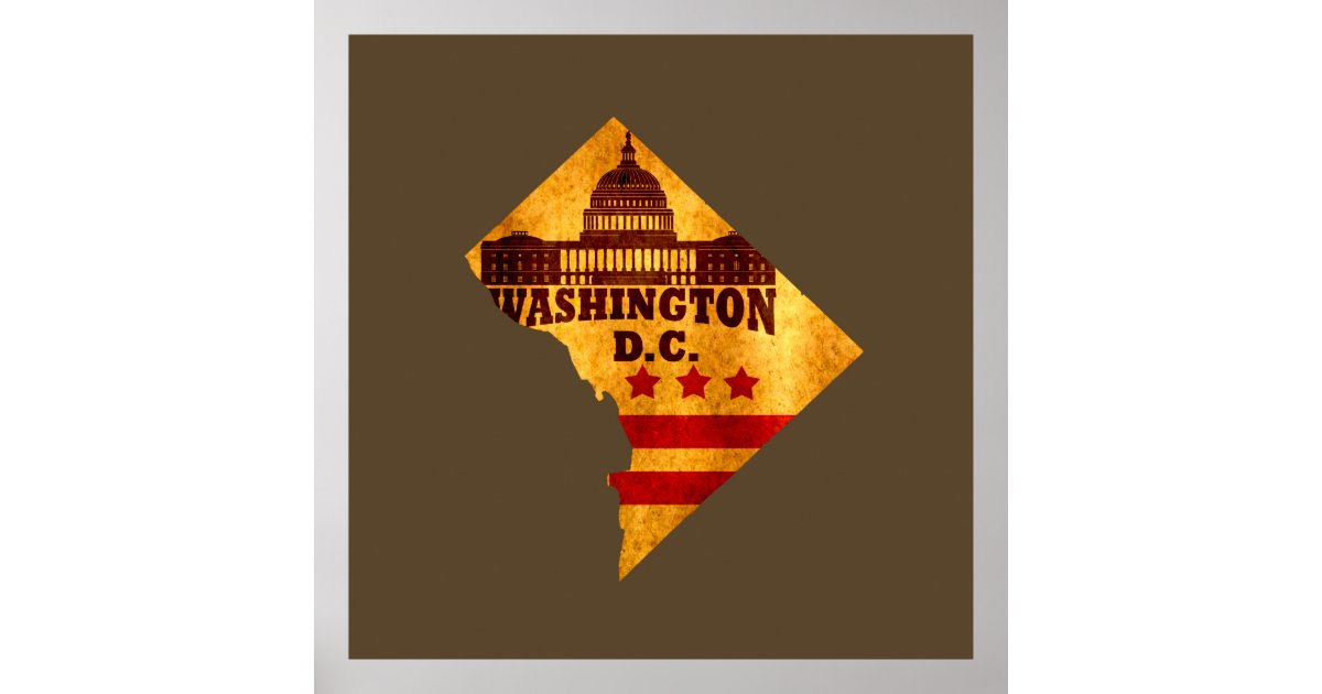 washington dc map poster | Zazzle