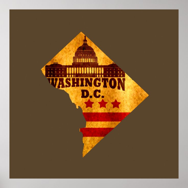 washington dc map poster | Zazzle