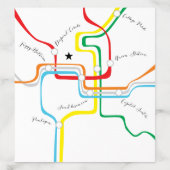Washington DC Metro Map envelope liner | Zazzle