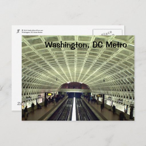 Washington, DC: Metro Station Postcard | Zazzle