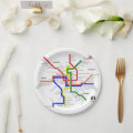 Washington DC Metro Subway Map Paper Plate | Zazzle
