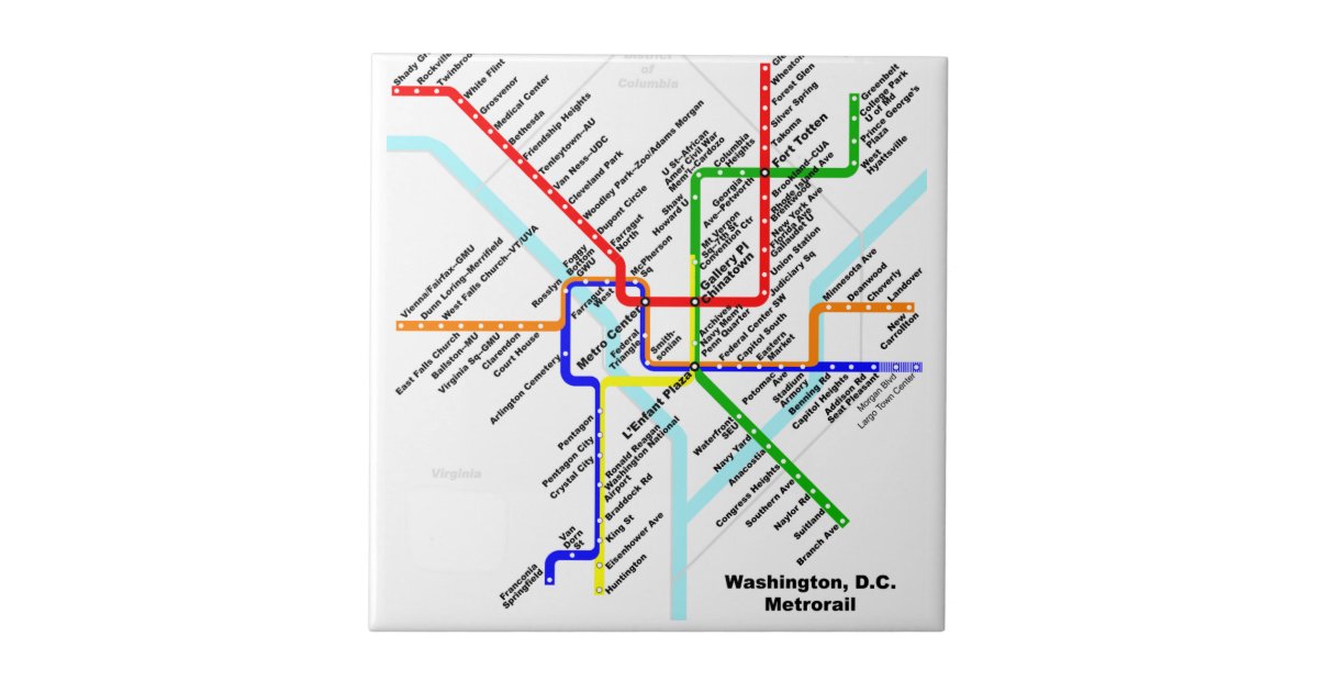 Washington DC metro tile | Zazzle
