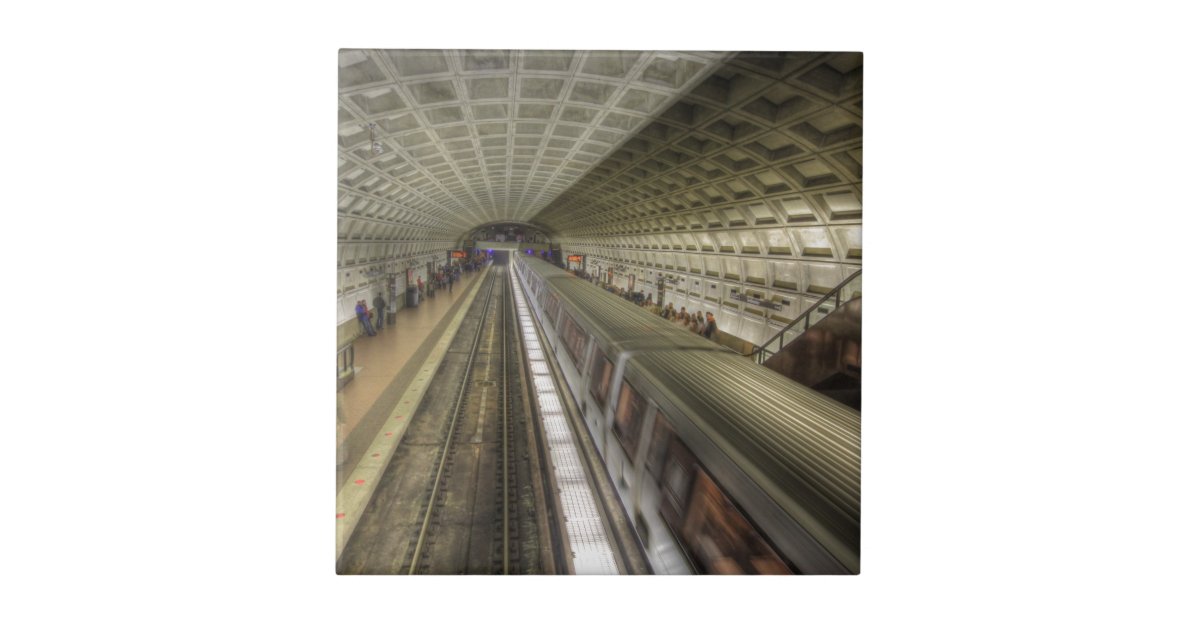 Washington DC Metro Train Station Tile | Zazzle