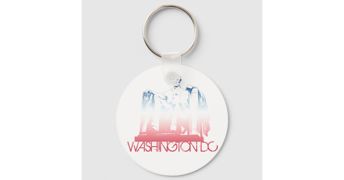 Washington DC Skyline Design Keychain | Zazzle