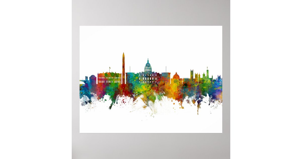 Washington DC Skyline Poster | Zazzle