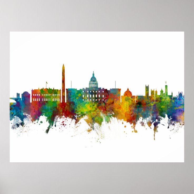 Washington DC Skyline Poster | Zazzle