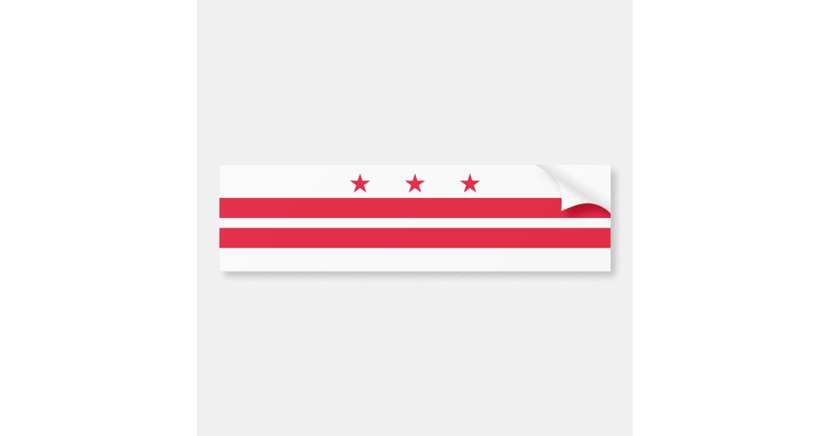 Washington DC State Flag Bumper Sticker | Zazzle