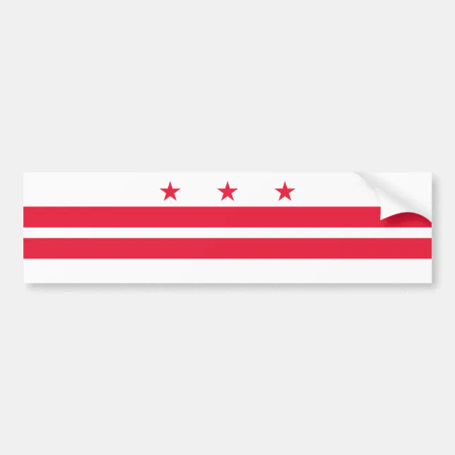 Washington DC State Flag Bumper Sticker | Zazzle