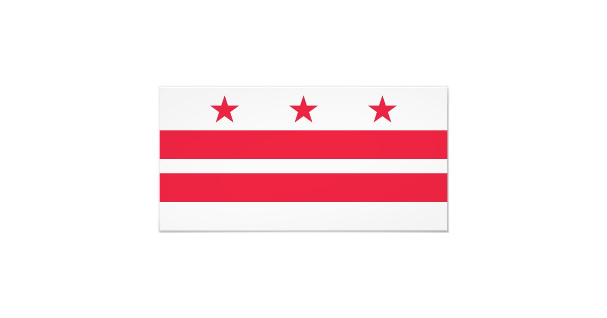 Washington DC State Flag Photo Print | Zazzle