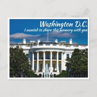 Washington DC The White House Postcard | Zazzle