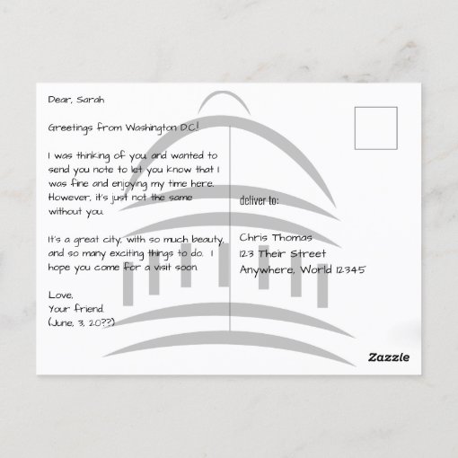 Washington DC The White House Postcard | Zazzle