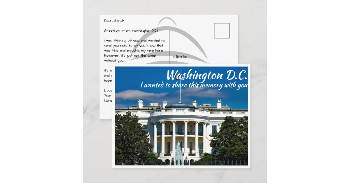 Washington DC The White House Postcard | Zazzle