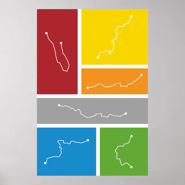 Washington, DC - Transit Palettes Poster | Zazzle