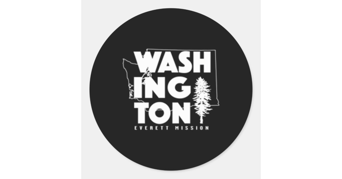 Washington Everett Mission Classic Round Sticker | Zazzle