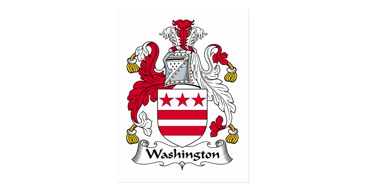 Washington Family Crest Postcard | Zazzle.com