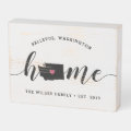 Washington Home State Rustic Family Name Wooden Box Sign | Zazzle