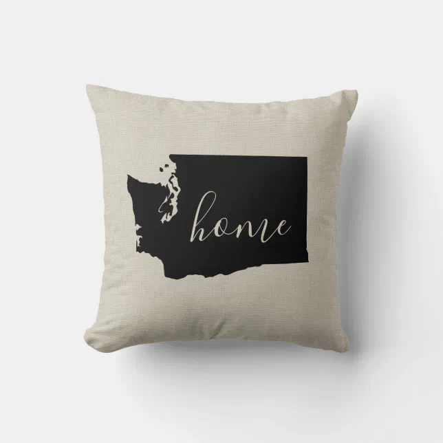 Washington Home State Throw Pillow | Zazzle
