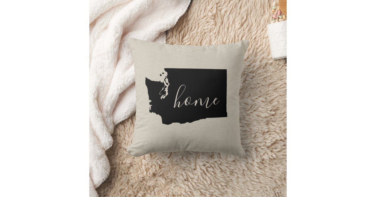 Washington Home State Throw Pillow | Zazzle
