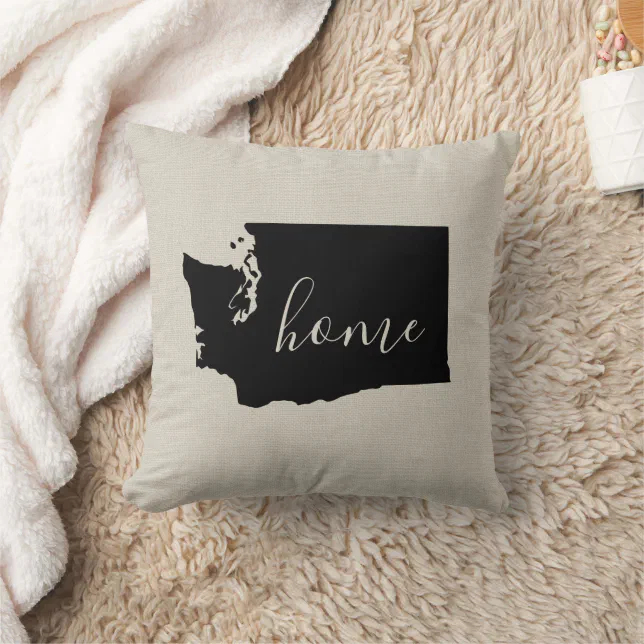 Washington Home State Throw Pillow | Zazzle