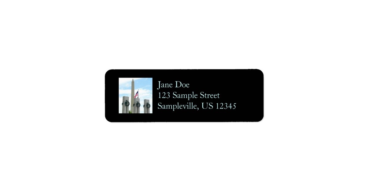 Washington Monument and WWII Memorial in DC Label | Zazzle