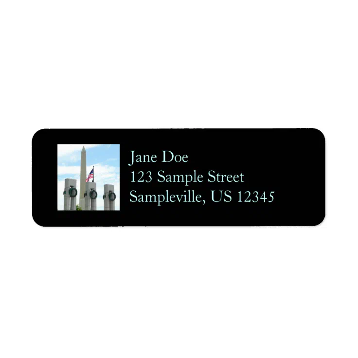 Washington Monument and WWII Memorial in DC Label | Zazzle