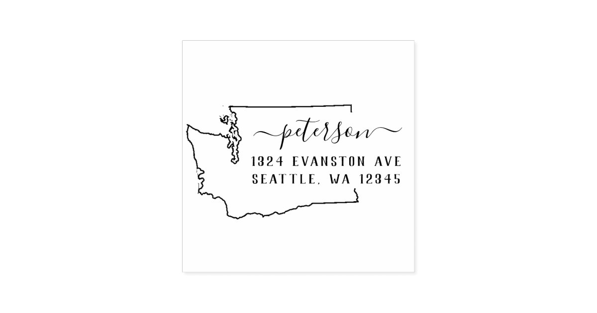 Washington Return Address Stamp Self-Inking | Zazzle
