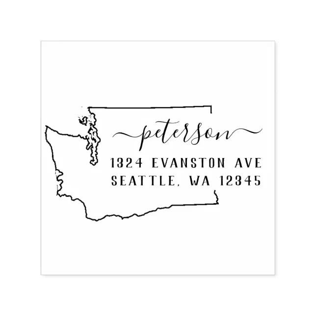 Washington Return Address Stamp Self-Inking | Zazzle